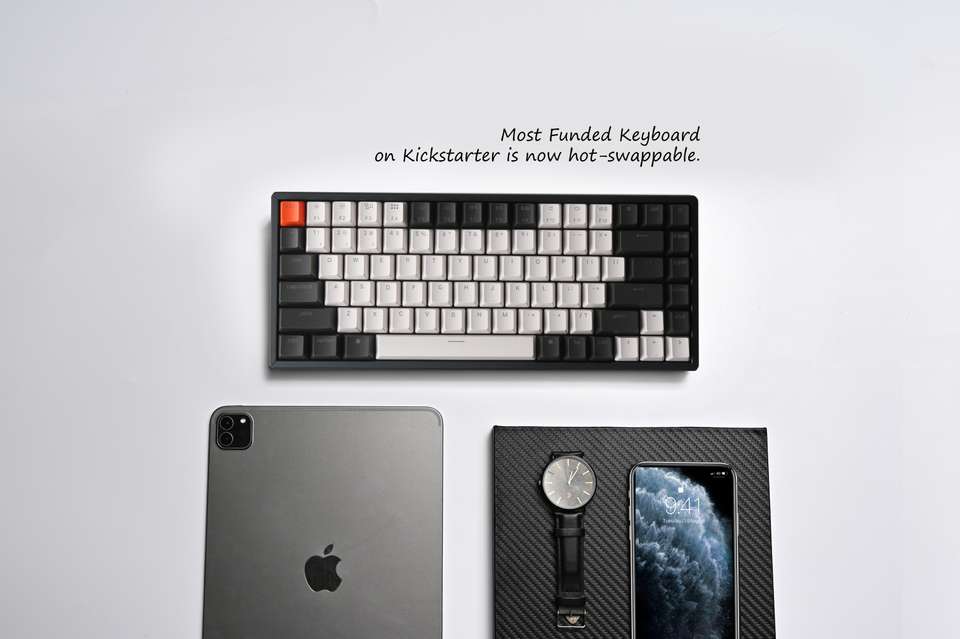 Keychron K2 Wireless Hot-swappable Mechanical Keyboard/ White Backlight ...