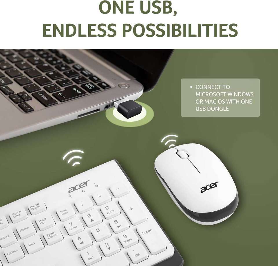 Acer ZC.A01SI.OWD Wireless Standard Laptop Keyboard Compatible with ...