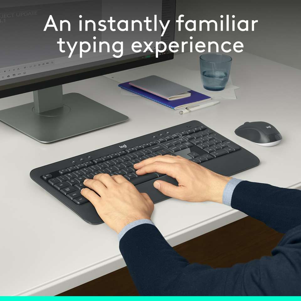 Logitech MK540 Mouse & Keyboard Combo / HotKeys, 3-Year Battery Life ...