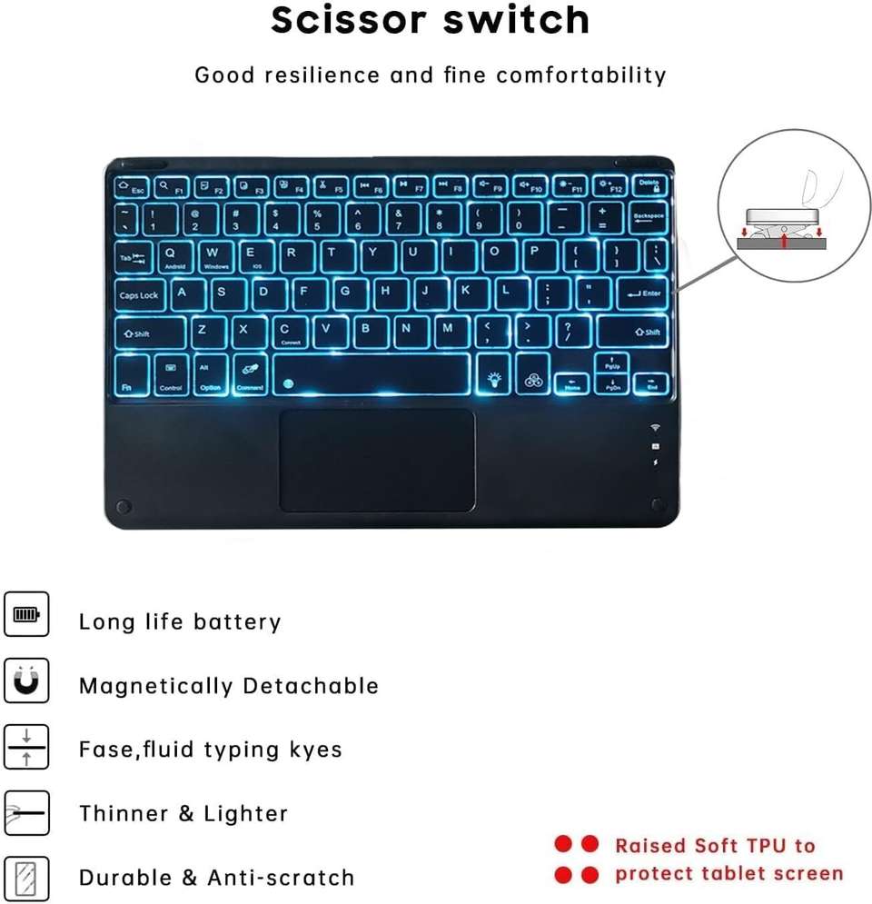 Proelite Keyboard Case for Xiaomi Redmi Pad 2 11 inch, Wireless ...