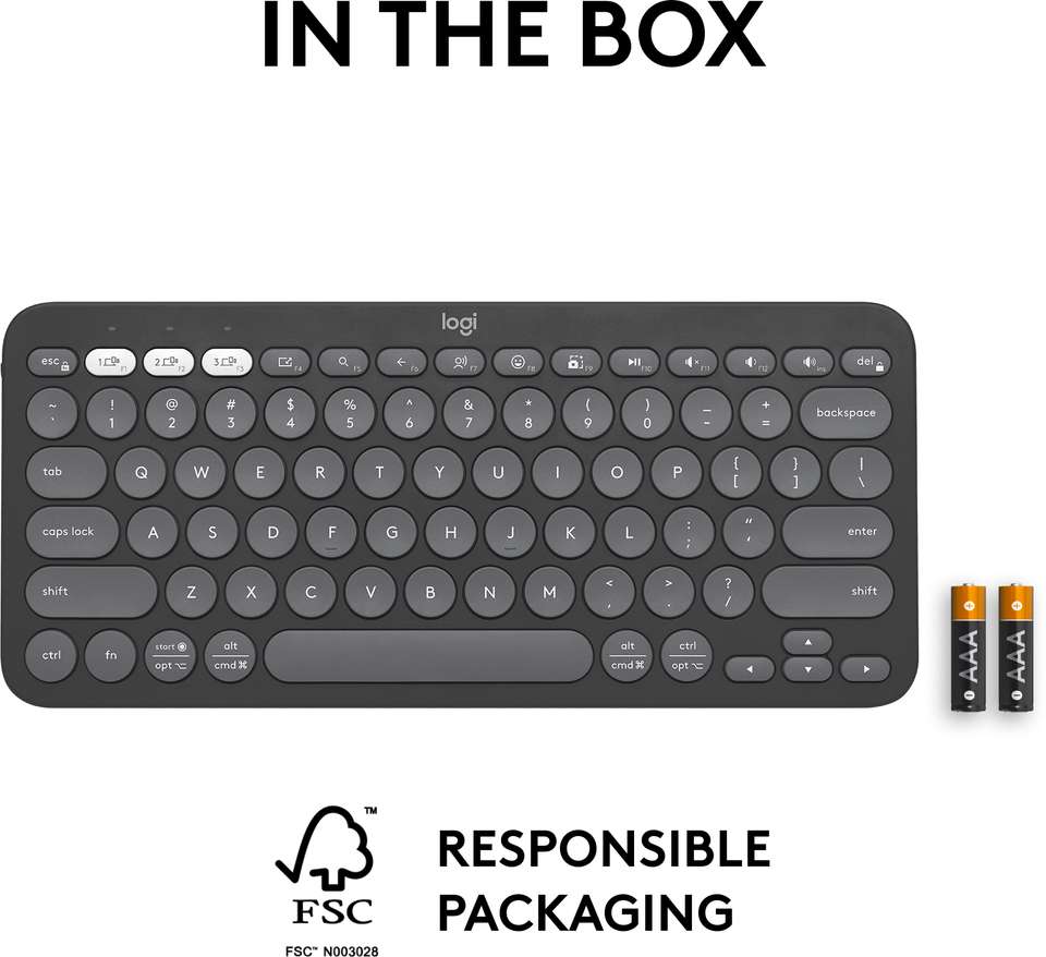Logitech Pebble Keys 2 K380s Bluetooth Laptop-size Tablet Keyboard ...