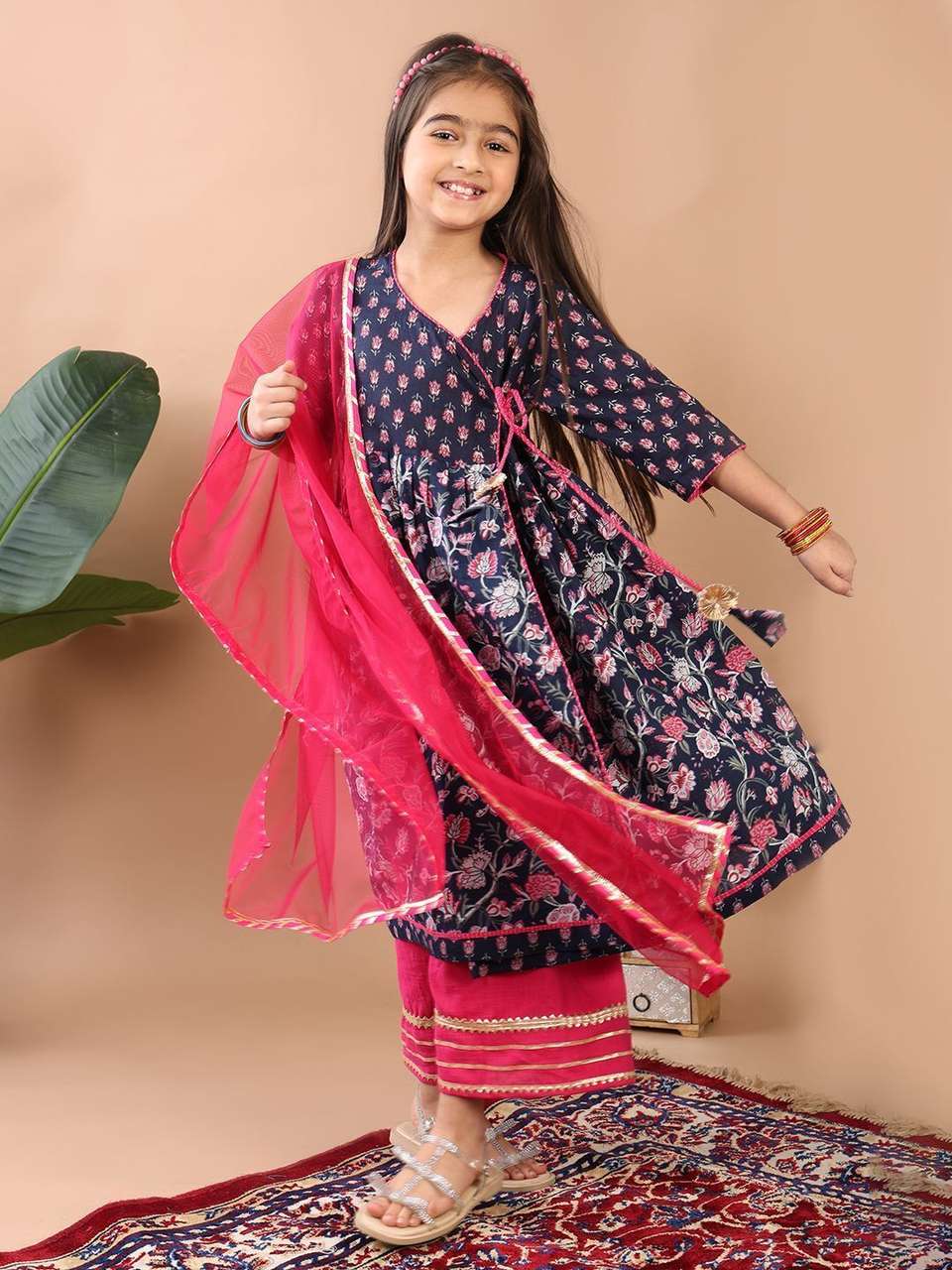 Kinder Kids Girls Casual Kurta, Dhoti Pant & Dupatta Set Price in India ...