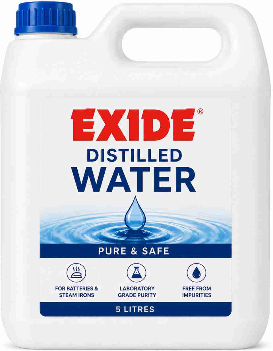EXIDE DistilledWater 5Litre | 100% Mineral Free | Battery, Laboratory ...