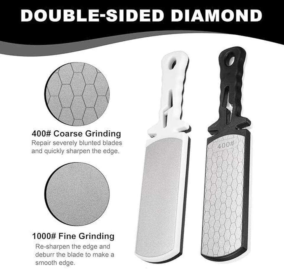 Verilux 5 in 1 Kitchen Whetstone Set 400 1000 Grit Sharpening Stone ...