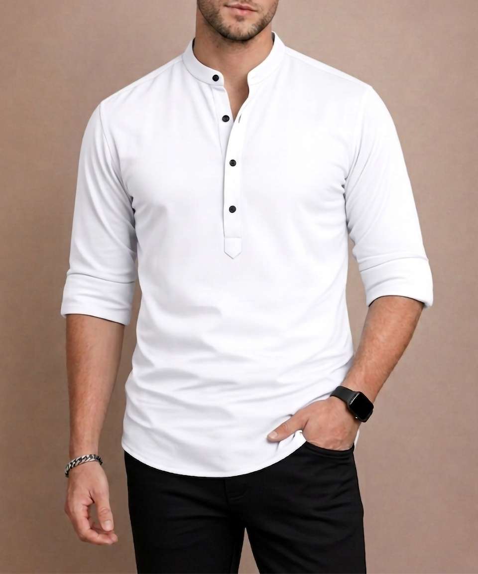 Kavyangle Creation Men Solid Straight Kurta - Buy Kavyangle Creation ...