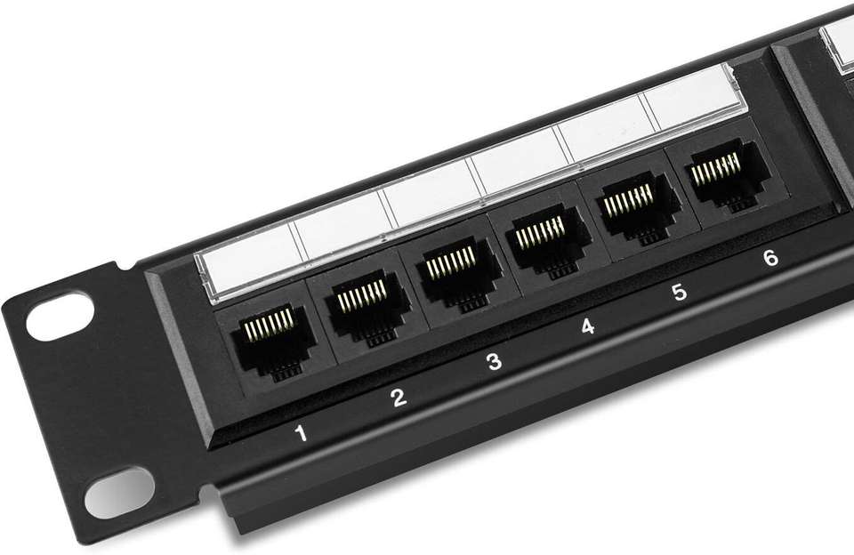 microware Patch Panel Cat6 24 Port RJ45 Wall Mount & Rack Mount ...
