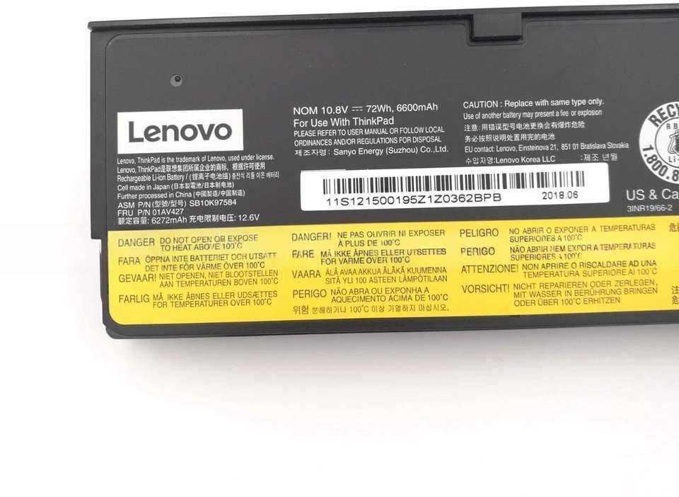 Lenovo 01AV427 Original 6-Cell External Laptop Battery (10.8V or 11.1V ...