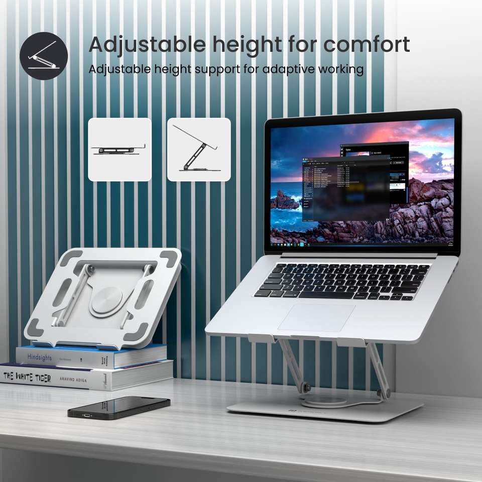 Portronics My Buddy K9 - Portable Laptop Stand - Adjustable Height ...