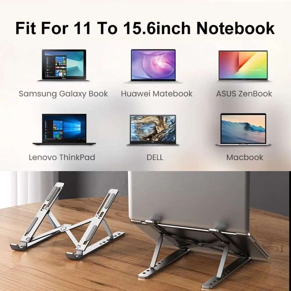 Frodiox Aluminum 6 Adjustable Foldable Portable Laptop Stand Desktop ...