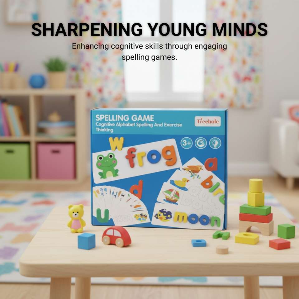 SLATE AND SCRIPT Educational Spelling Word Puzzle Spell Board Game for ...