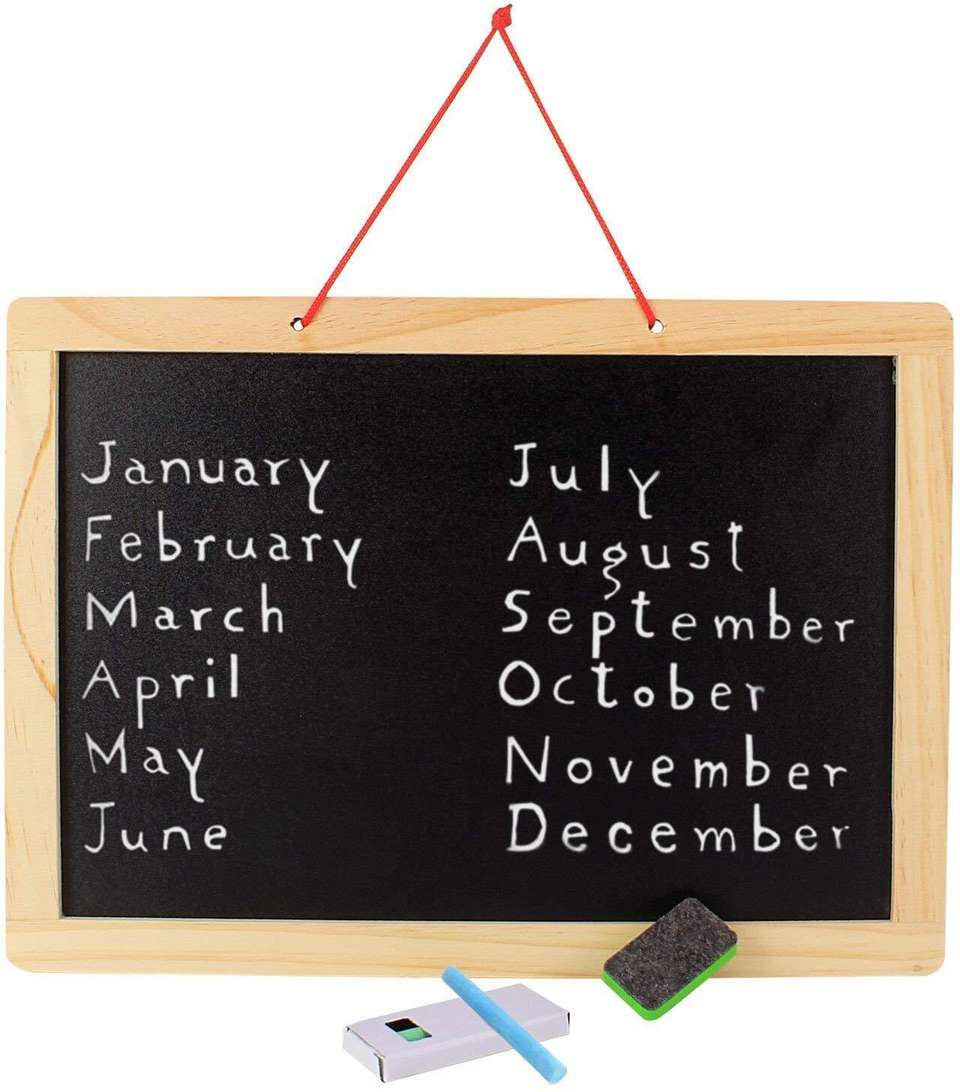 Little Banana Magnetic Double Sided White & Black Wooden Board with ...