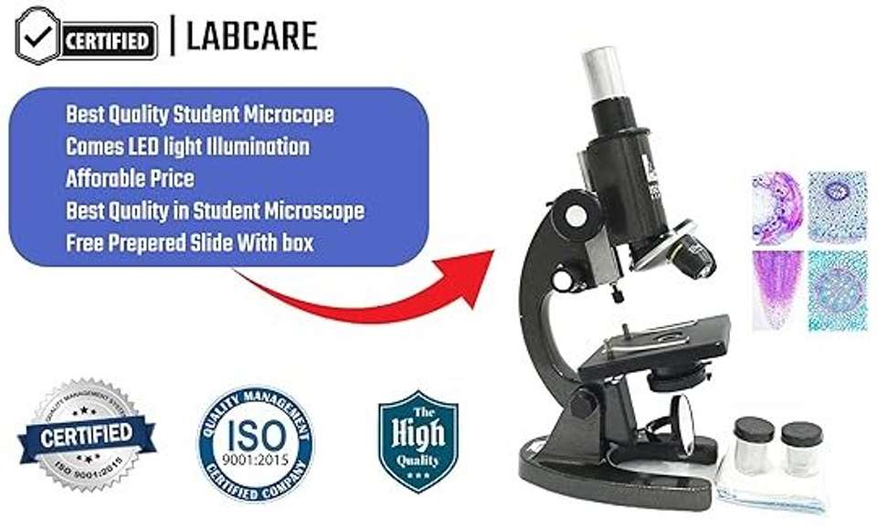 labcare Compound Student Microscope With 10X & 45X Objective and 10X ...