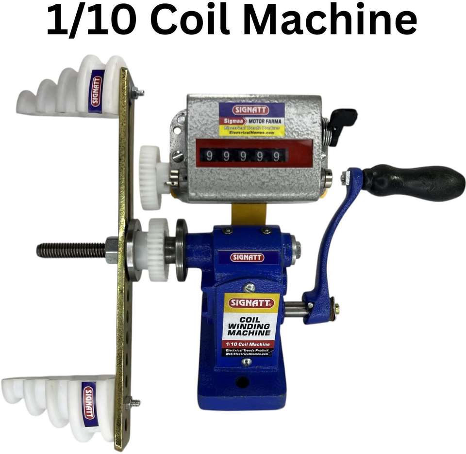 SIGNATT Coil Winding Machine,1/10 Motor Coil Winding Machine with Steel ...