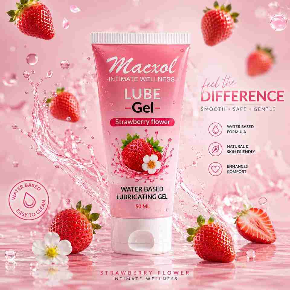 Macxol Intimate Wellness Water Based Lube Gel Strawberry Flower ...