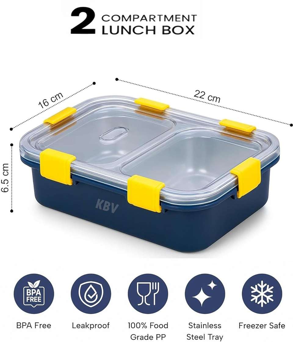 Flipkart.com | PORTAMIX Everyday Steel Lunch Box 750ml BPA Free 2 part ...