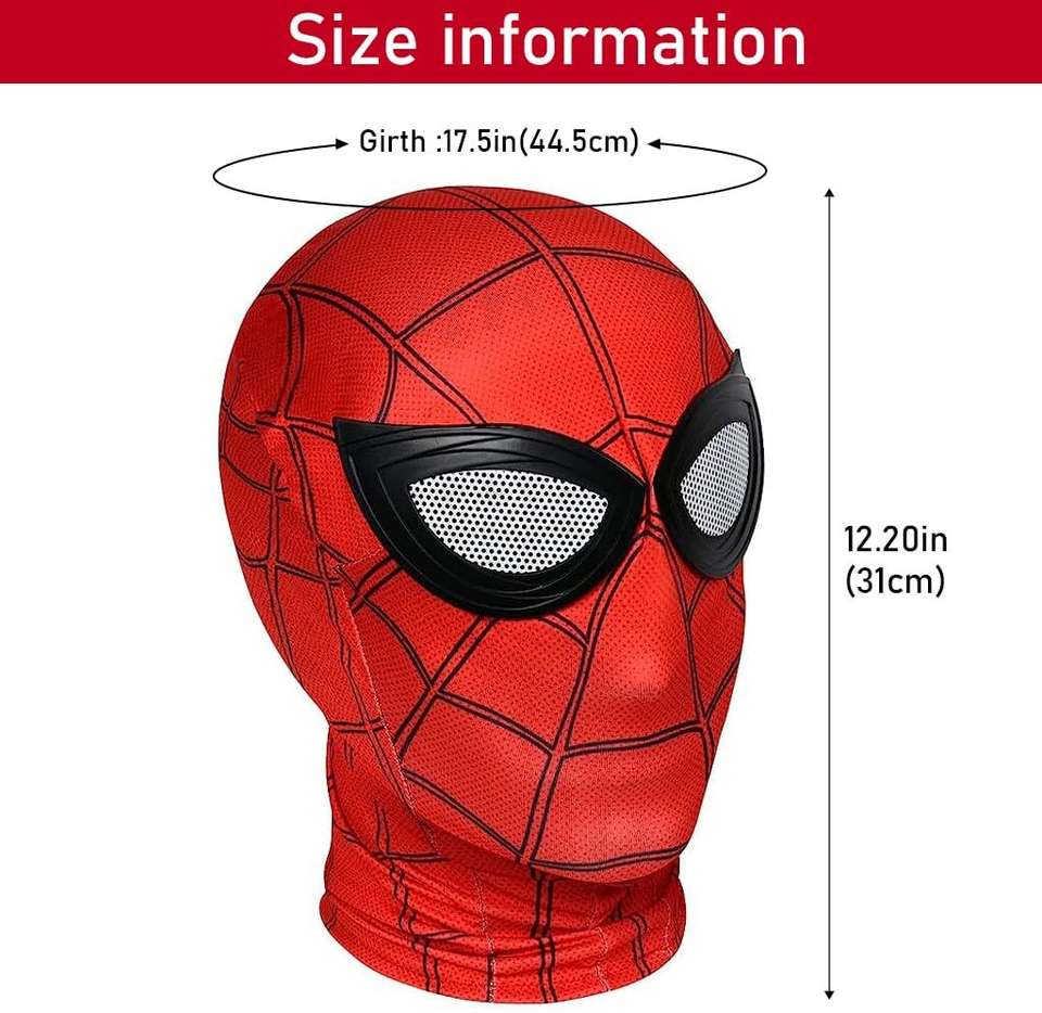 Zeitel 3D Spider-Man Mask, Spiderman Masks Spider Man Cosplay Costumes ...
