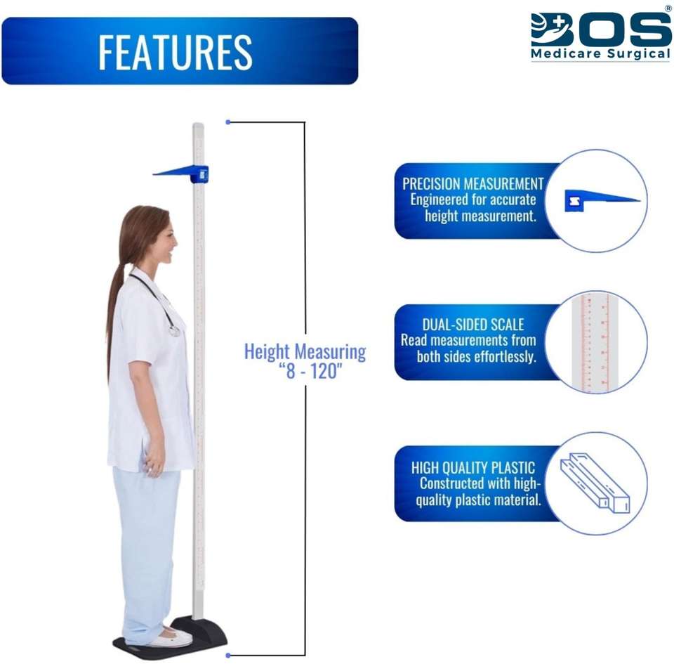 SMIC Height Measuring Scale (Stadiometer) for Adults & Children Height ...