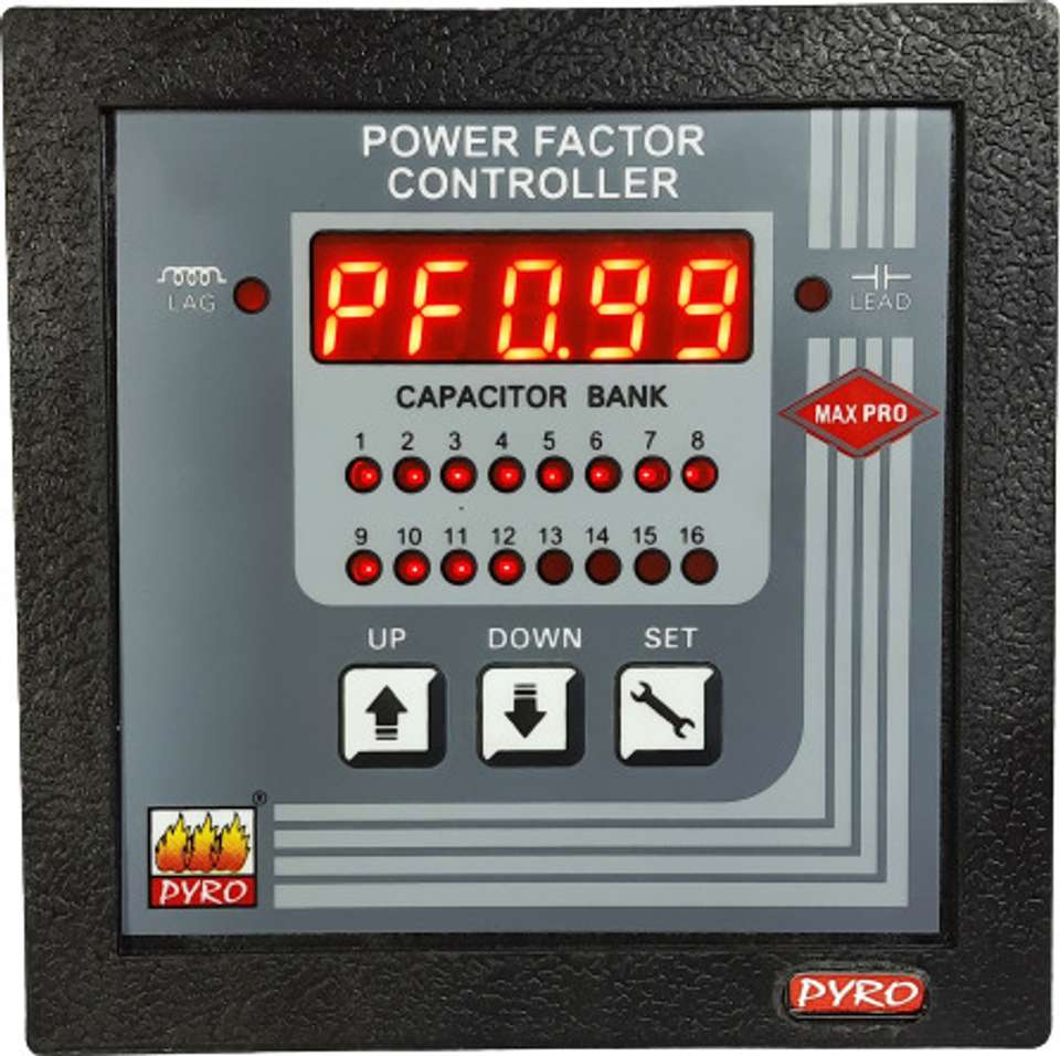 pyro Pyro- Automatic Power Factor Controller- 12 Banks Test Indicator ...