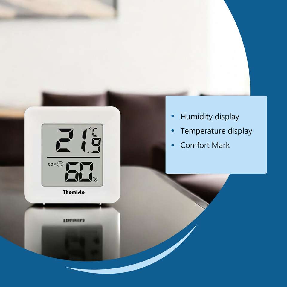 tHemiStO TH-HT1 Digital Hygrometer Humidity and Temperature Test ...