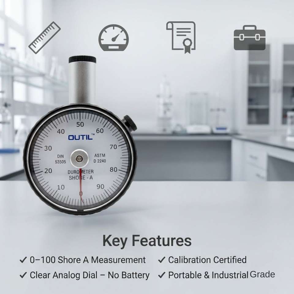OUTIL Shore A Hardness Tester | Analog Durometer for Rubber, Silicone ...