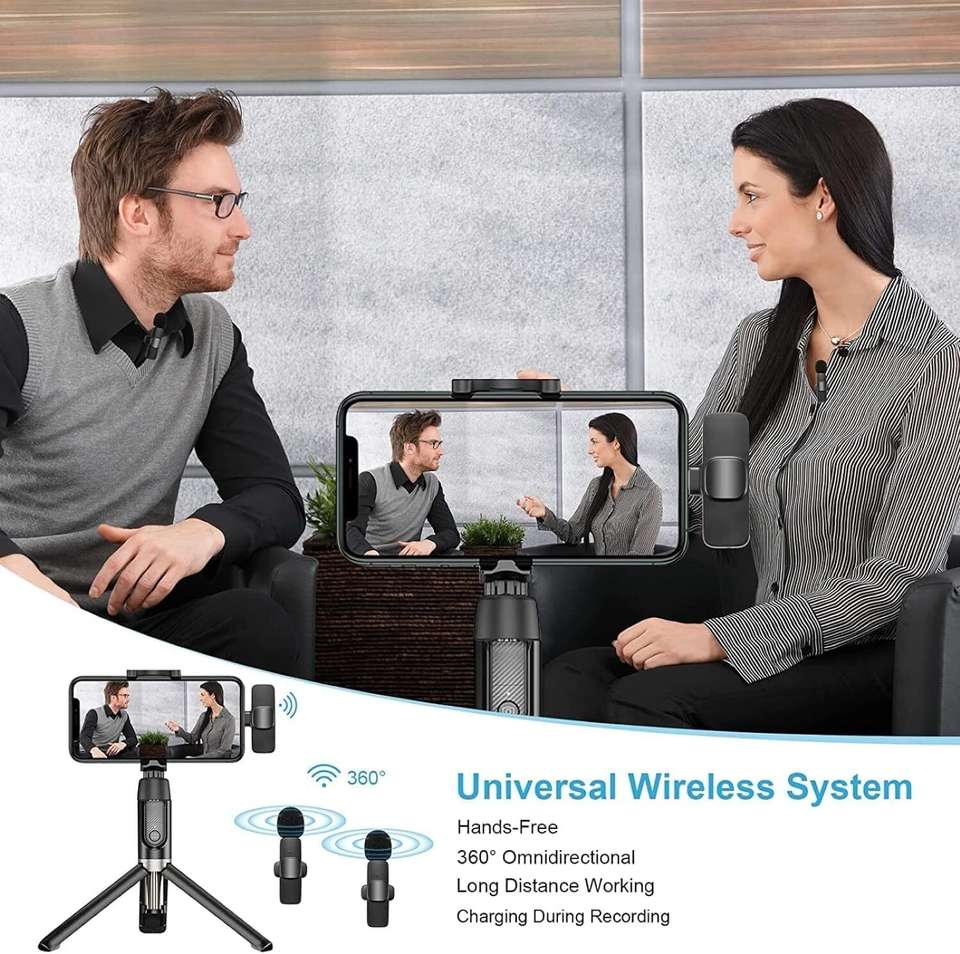 Clairbell K9 Dual Wireless Mic WithCollar Microphone for YouTube &Live ...