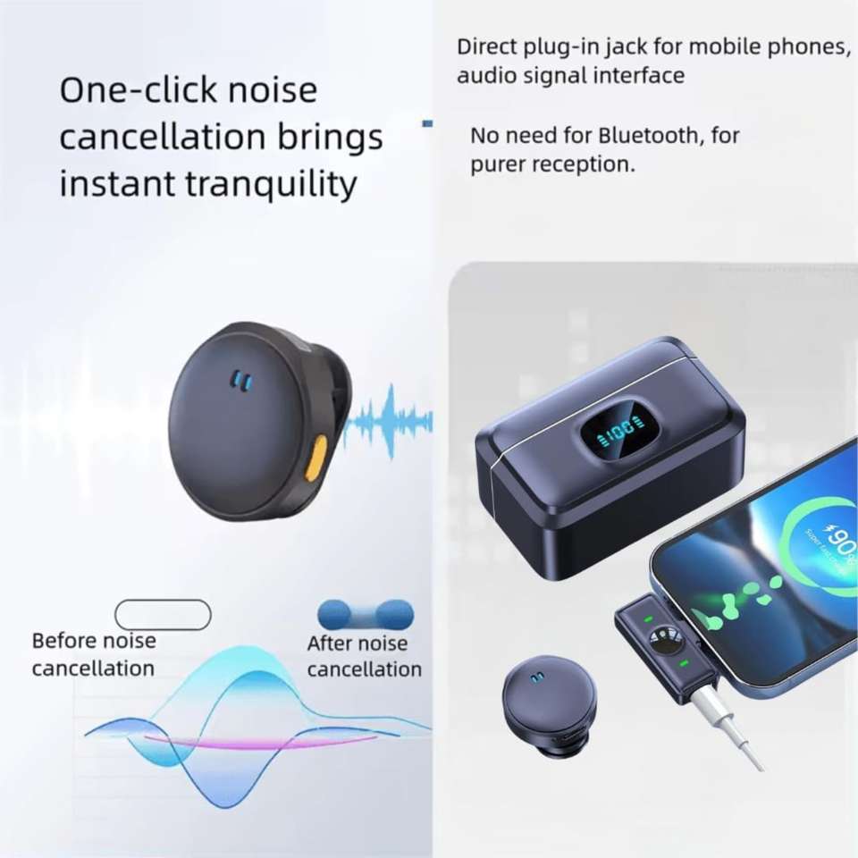 SACRO Q8 Wireless Microphone with Magnetic Clip, Mic for YouTube ...