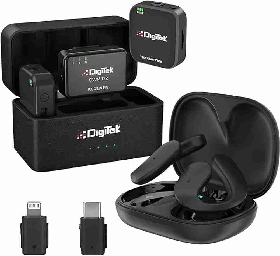 DIGITEK DWM-122 Wireless Microphone 7Hour Battery Life, 40m Range with ...