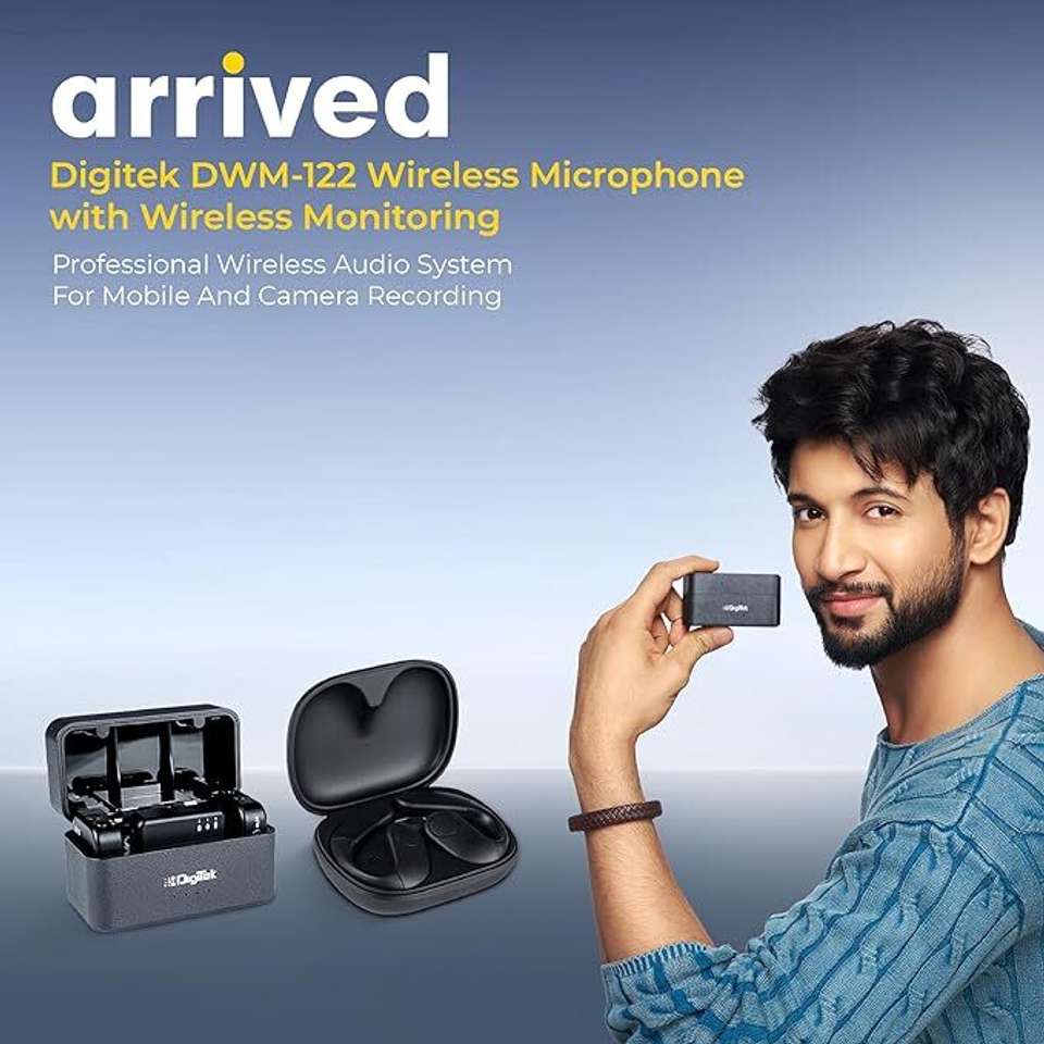 DIGITEK DWM-122 Wireless Microphone 7Hour Battery Life, 40m Range with ...