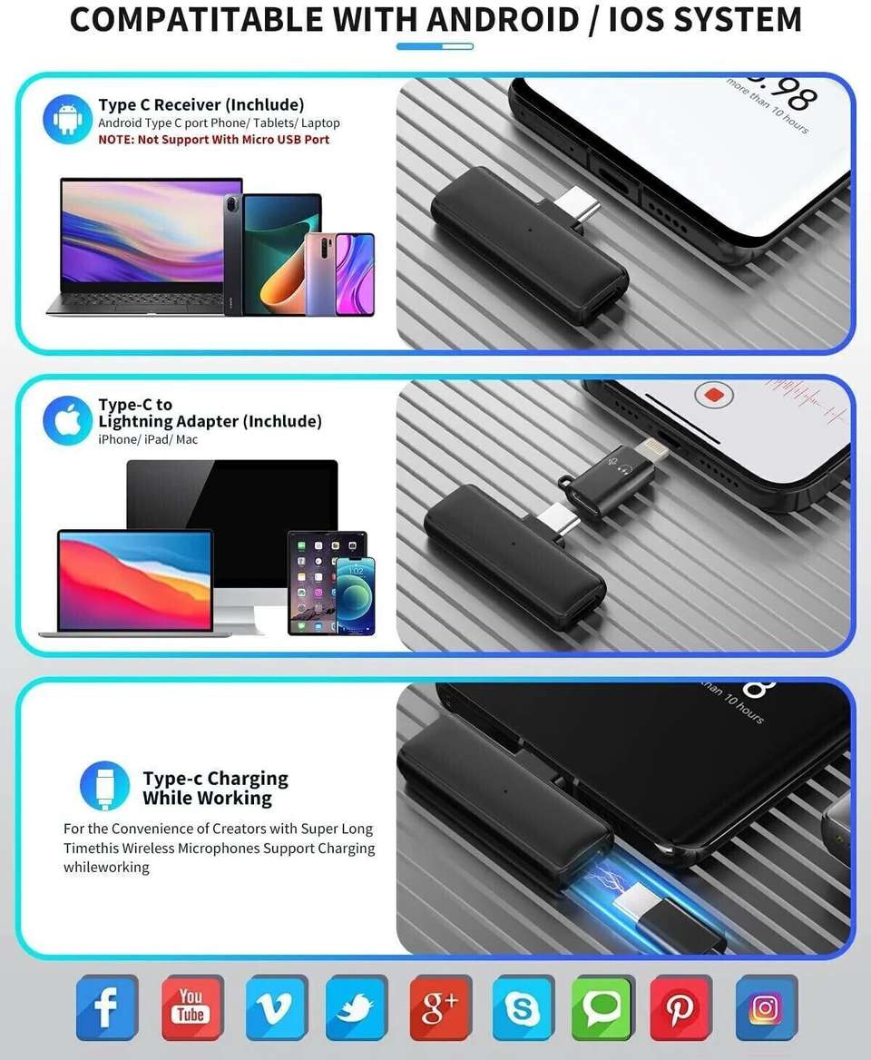 Grenaro Digital Display Wireless Mic with Charging Case- 3 Level Noise ...