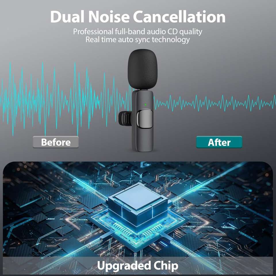SYARA K9 Dual Wireless Lavalier Microphone for YouTube/Interviews ...