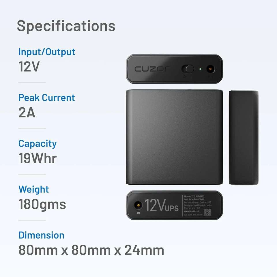 Cuzor 12V 2A Mini UPS Power Backup for Router Price in India - Buy ...