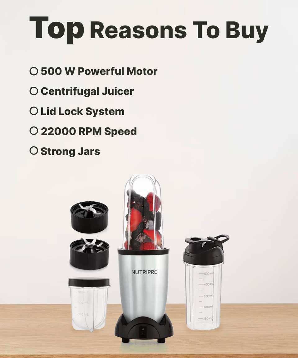 NutriPro Blender 500 W Juicer Mixer Grinder Price in India - Buy ...