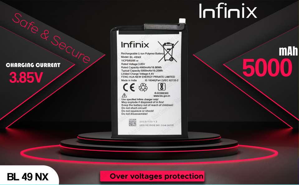 Infinix Mobile Battery For BL 49NX Infinix Hot 30i ( X669C ) / Smart 7 ...