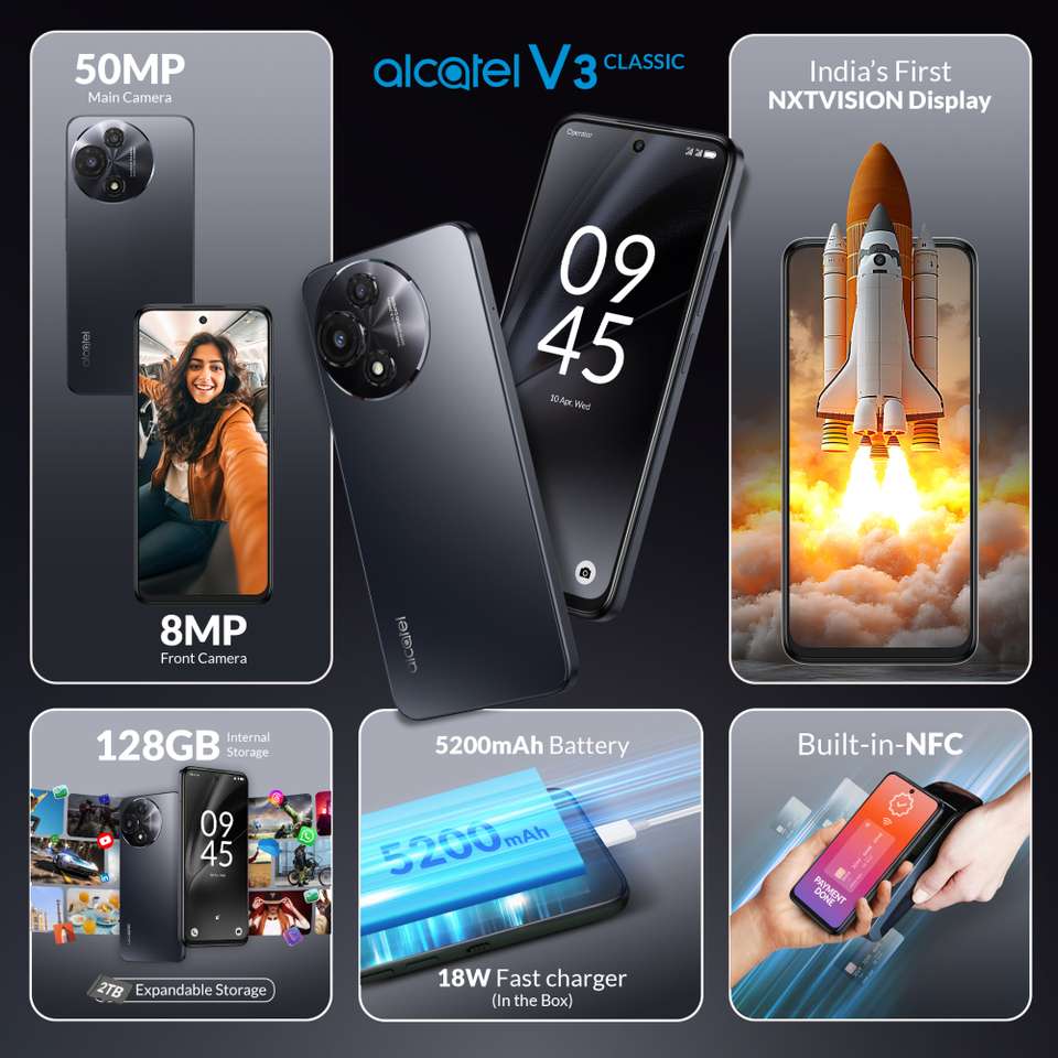 Alcatel V3 Classic 5G (128 GB Storage, 4 GB RAM) Online at Best Price ...