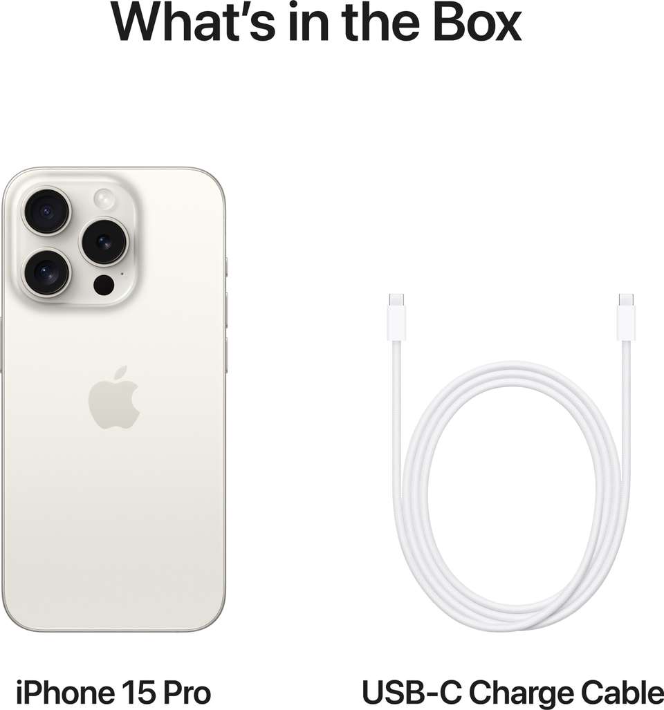 Apple iPhone 15 Pro (White Titanium, 128 GB)