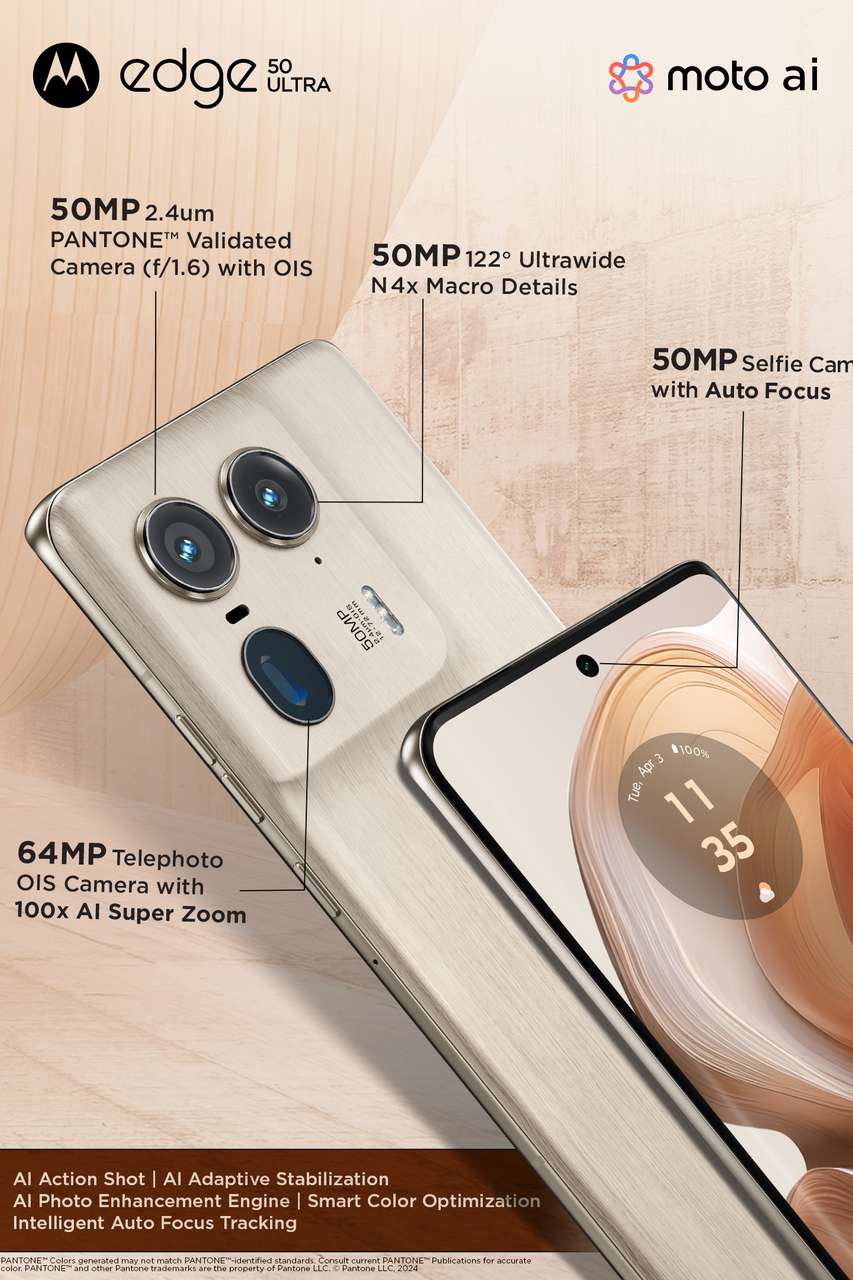 Motorola Edge 50 Ultra 5G (Nordic Wood, 512 GB) (12 GB RAM)