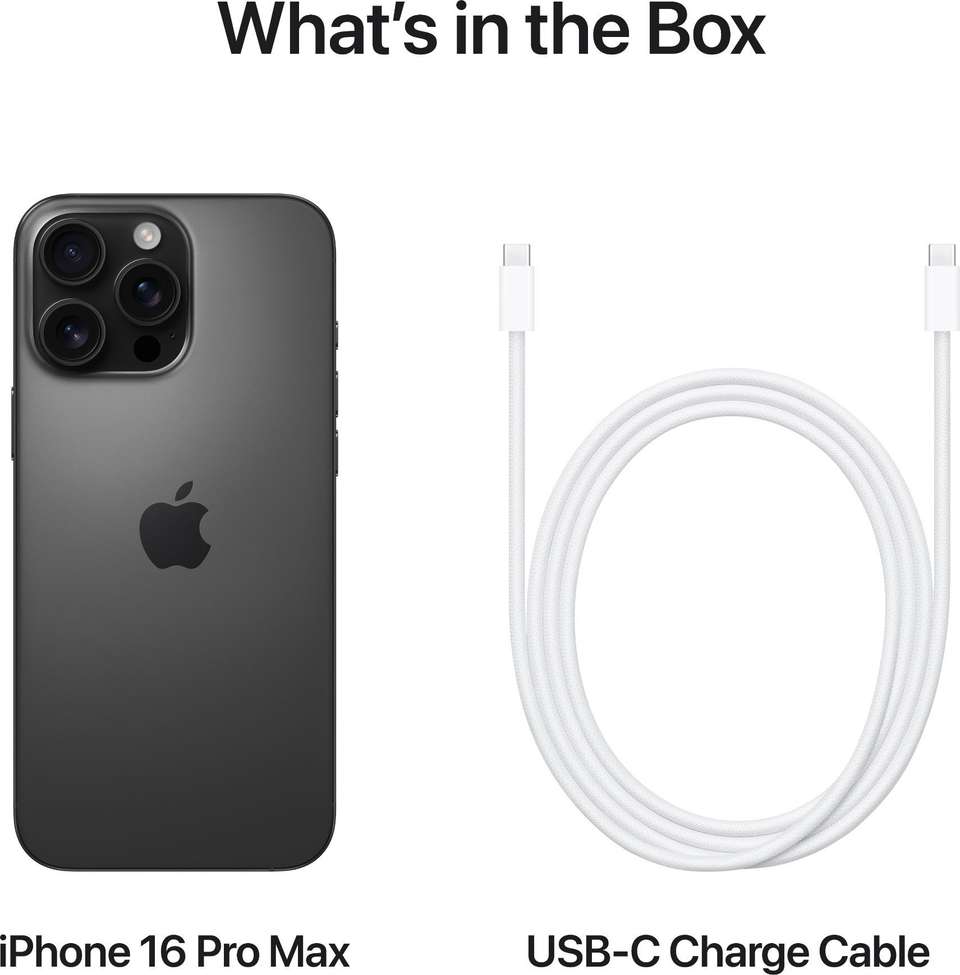 Apple iPhone 16 Pro Max (Black Titanium, 256 GB)