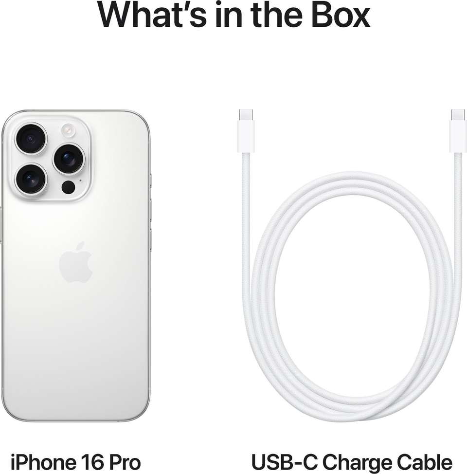 Apple iPhone 16 Pro (White Titanium, 128 GB)