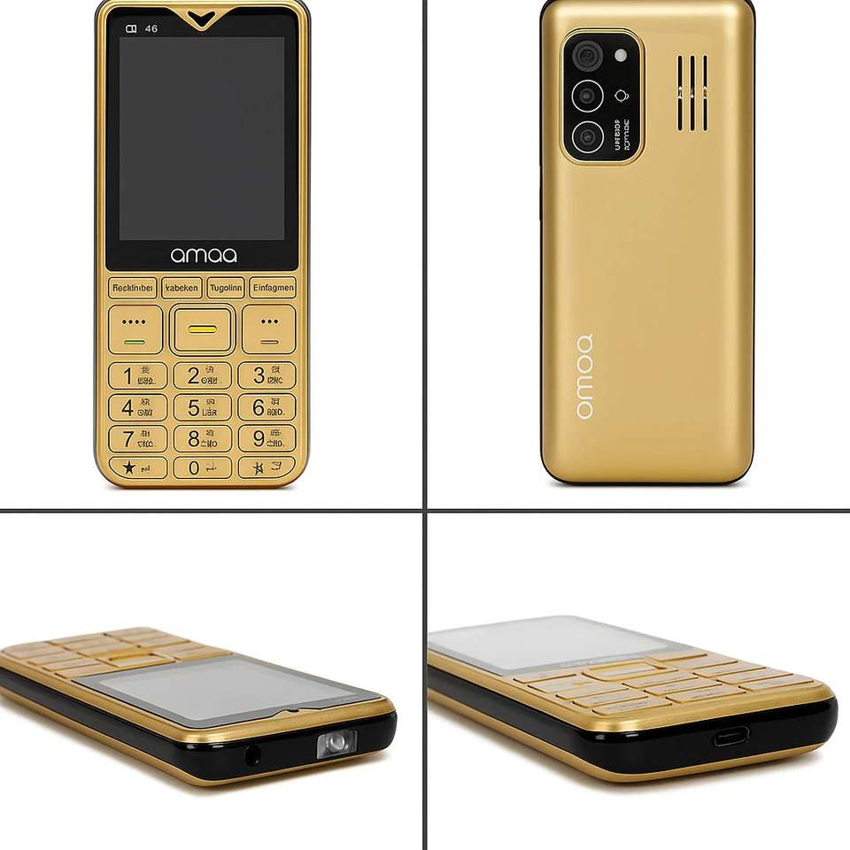 amaq 4G Touch Keypad Mobile 2.8" Dual SIM 3500mAh WhatsApp FB Insta 2Yr ...