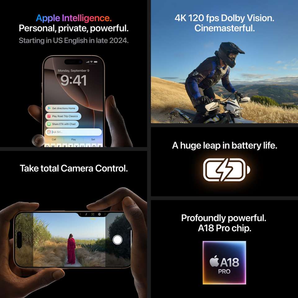 Apple iPhone 16 Pro (White Titanium, 128 GB)