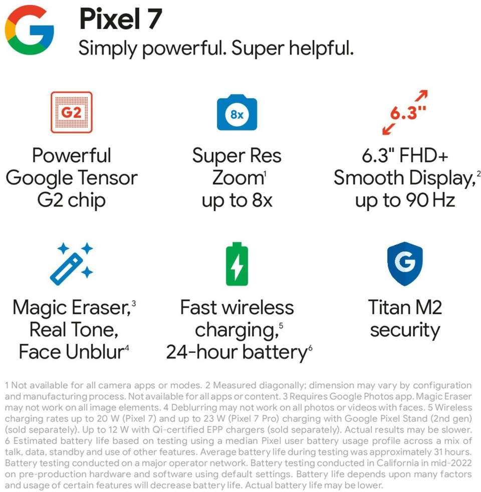 Google Pixel 7 (Snow, 128 GB) (8 GB RAM)