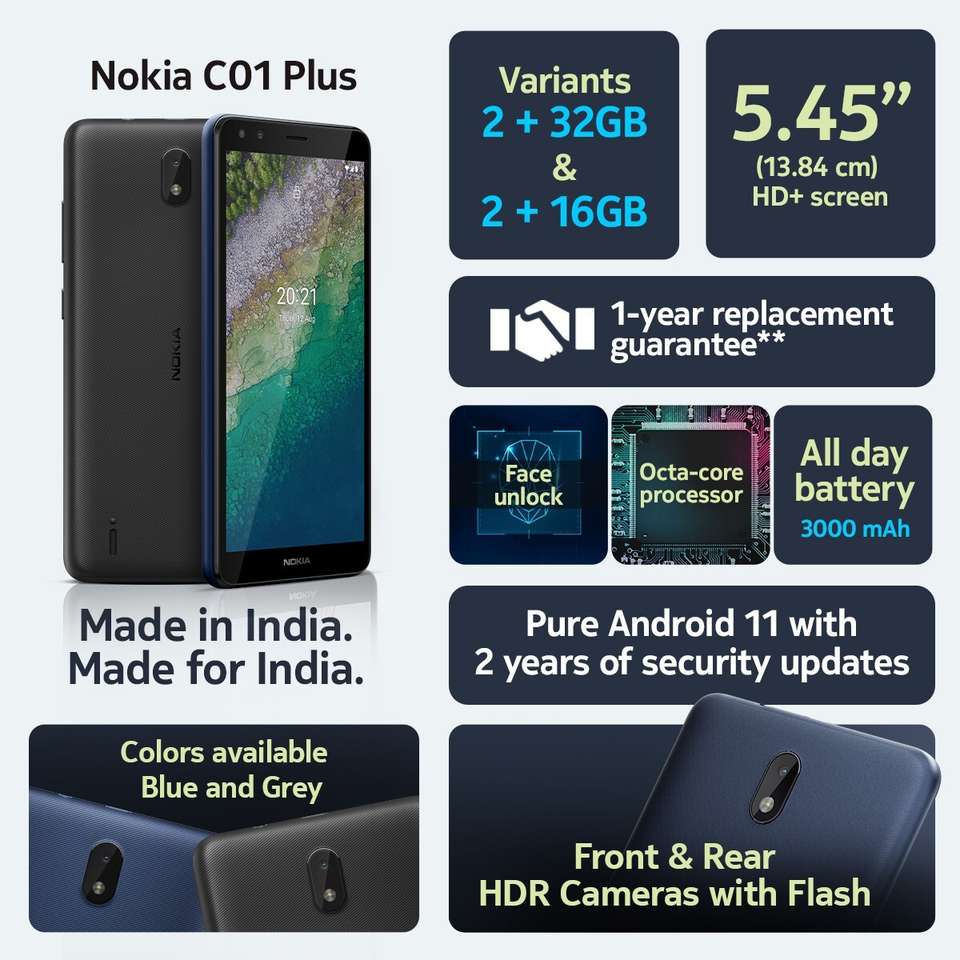 Nokia C01 Plus (16 GB Storage, 2 GB RAM) Online at Best Price On ...