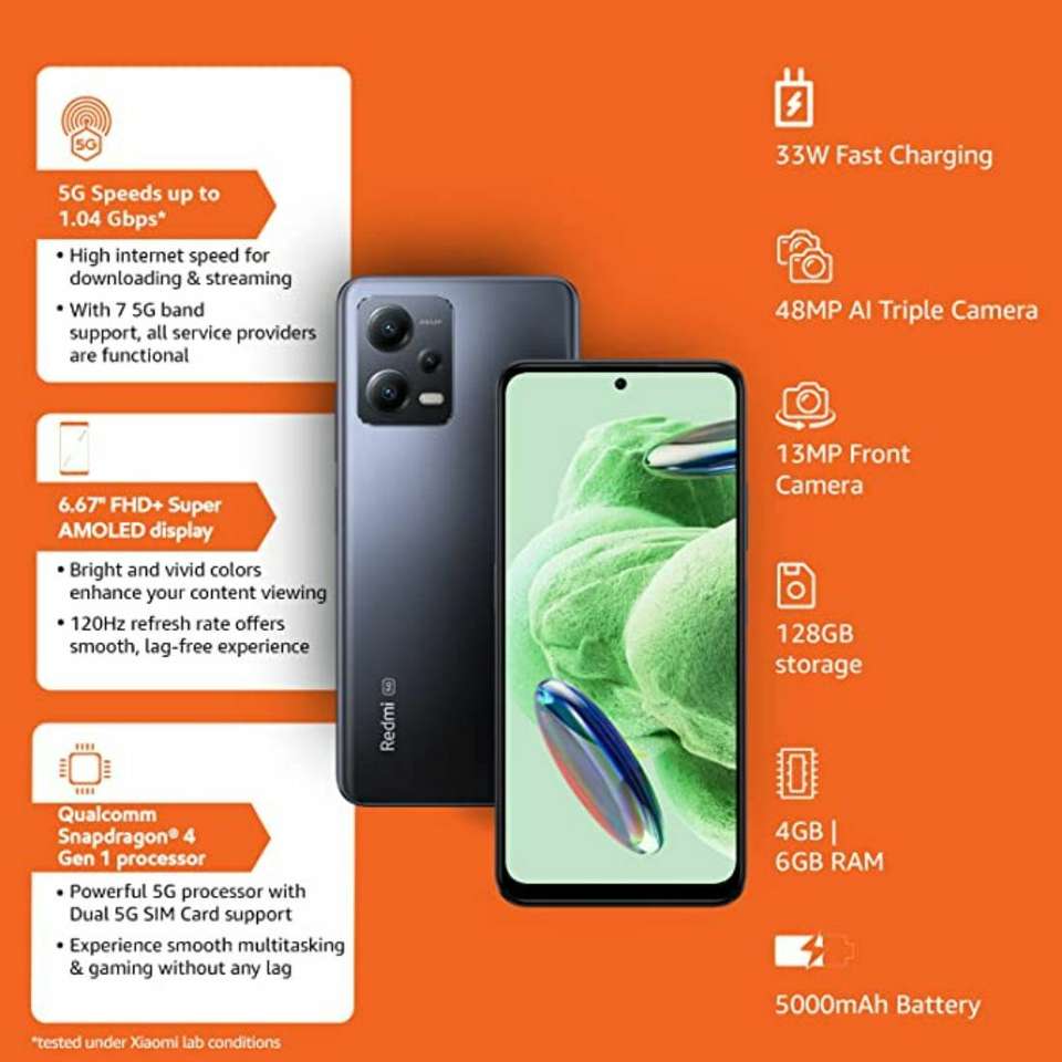 REDMI Note 12 5G (128 GB Storage, 6 GB RAM) Online at Best Price On ...