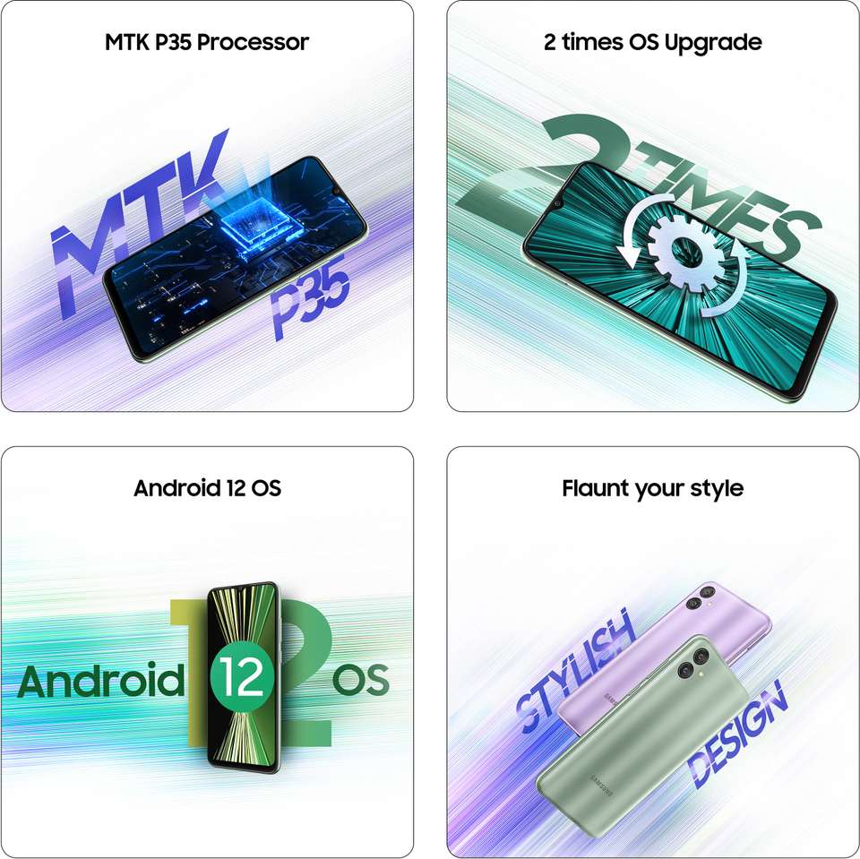 Samsung Galaxy F04 with 6.5" HD+ Display, 13 MP Triple Camera & more