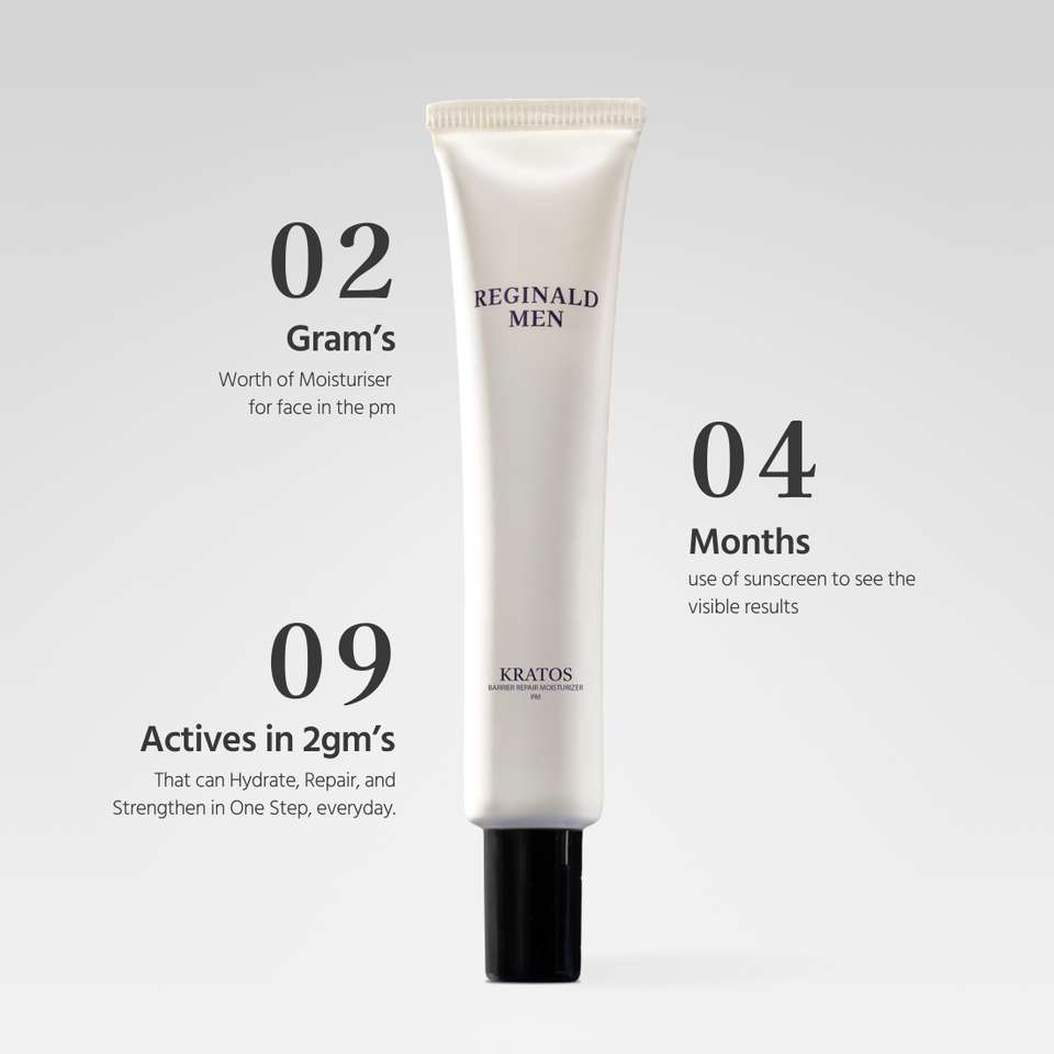Reginald Men Kratos Barrier Repair Moisturizer | Oil-Free & Non-Sticky ...