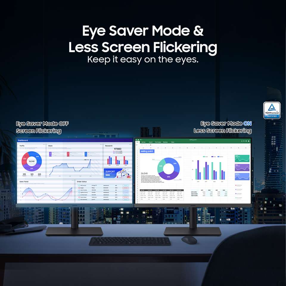 Samsung S4 60.96 cm (24 inch) Full HD IPS Panel with Eye Saver Mode ...