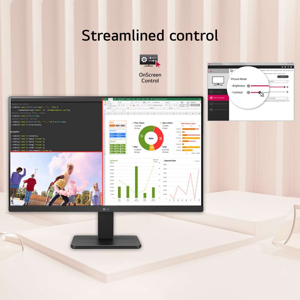 LG 60.45 cm (24 inch) Full HD IPS Panel with 3-Side Borderless Display ...