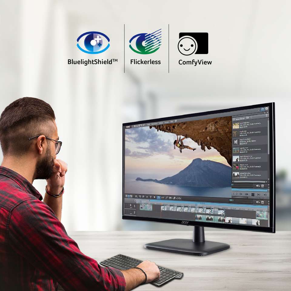 Acer 54.61 cm (22 inch) Full HD LED Backlit IPS Panel with 99% sRGB ...