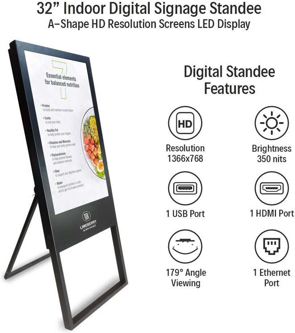 LIMEBERRY Digital Signage Standee Projector Screen Kiosk Advertisement ...