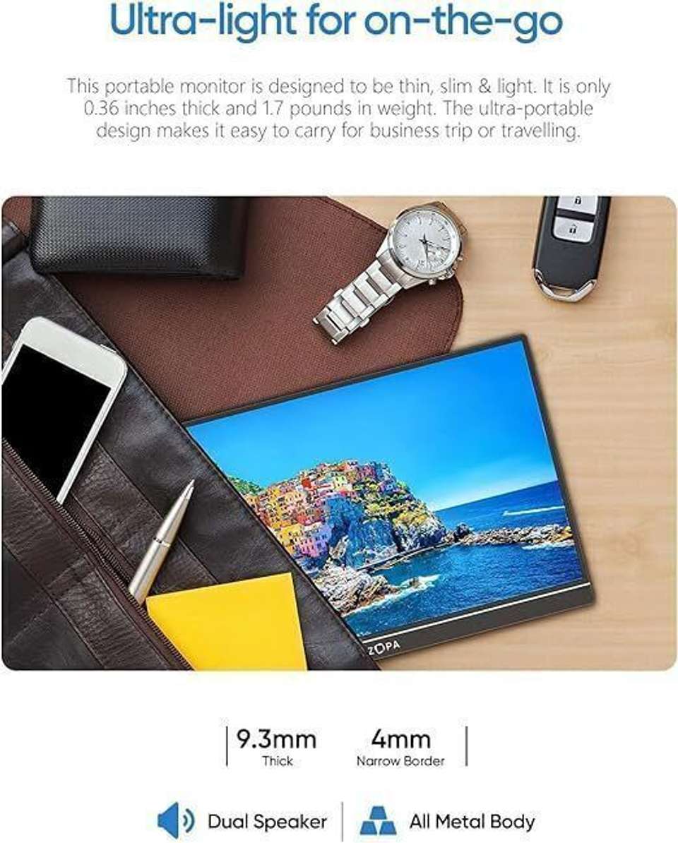 Arzopa Z1FC 40.89 cm (16 inch) Full HD IPS Panel Gaming Monitor (Ultra ...